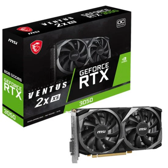 MSI GeForce RTX 3050 VENTUS 2X XS 8GB OC GDDR6 - Graphics Card - RTX 5060